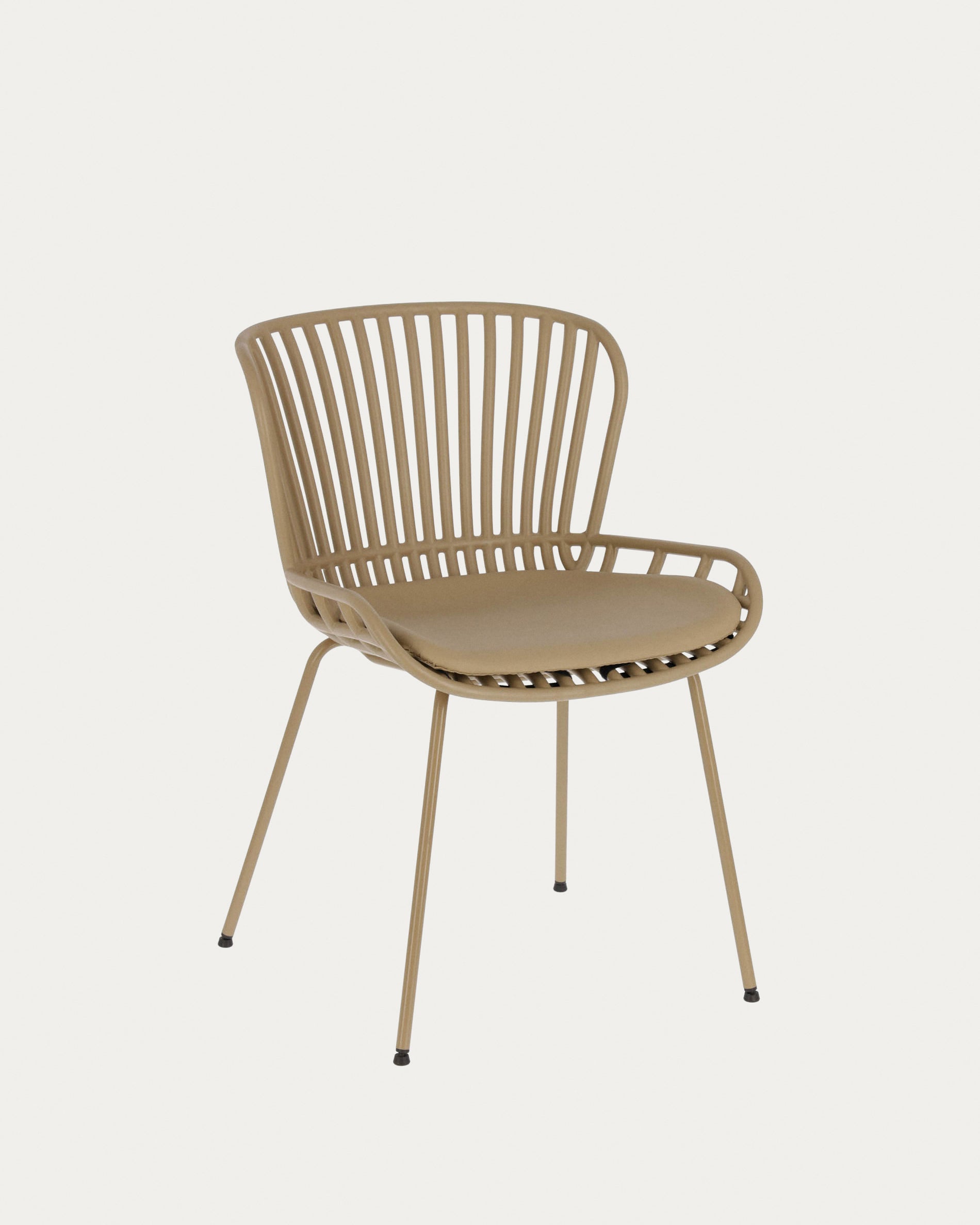 Surpik chair with steel legs in beige finnish – Kave Home Malta