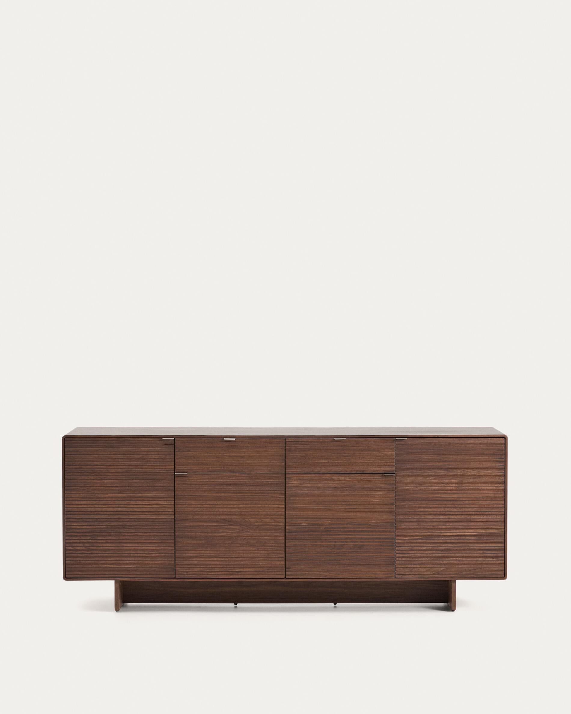 Norlen sideboard with 4 doors and 2 drawers in walnut veneer FSC Mix C ...